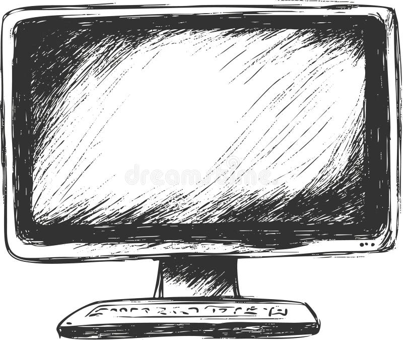 Screen Monitor Sketch Stock Illustrations – 6,819 Screen Monitor Sketch ...