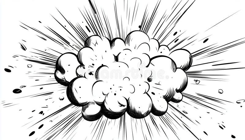 Hand Drawn Sketch Doodle Speed Element Comic Effect Smoke Stock Photos ...