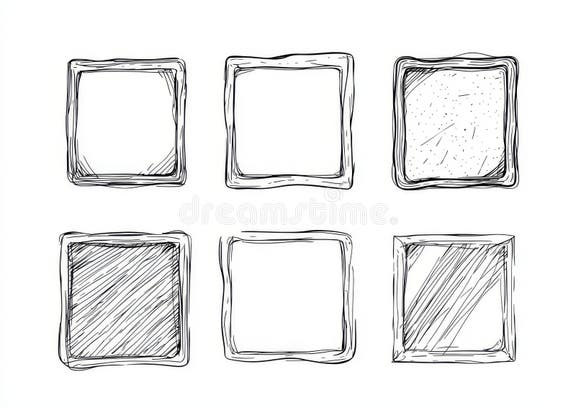 A Hand-drawn Sketch Frame with a Modern Look. a Simple Doodle of a ...