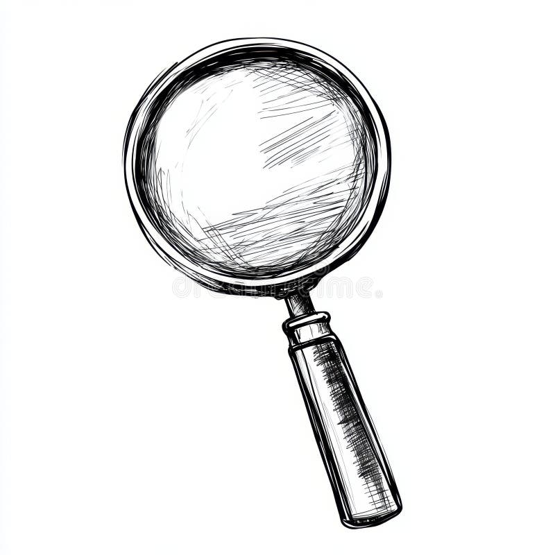 Sketch Magnifying Glass Stock Illustrations – 4,742 Sketch Magnifying ...