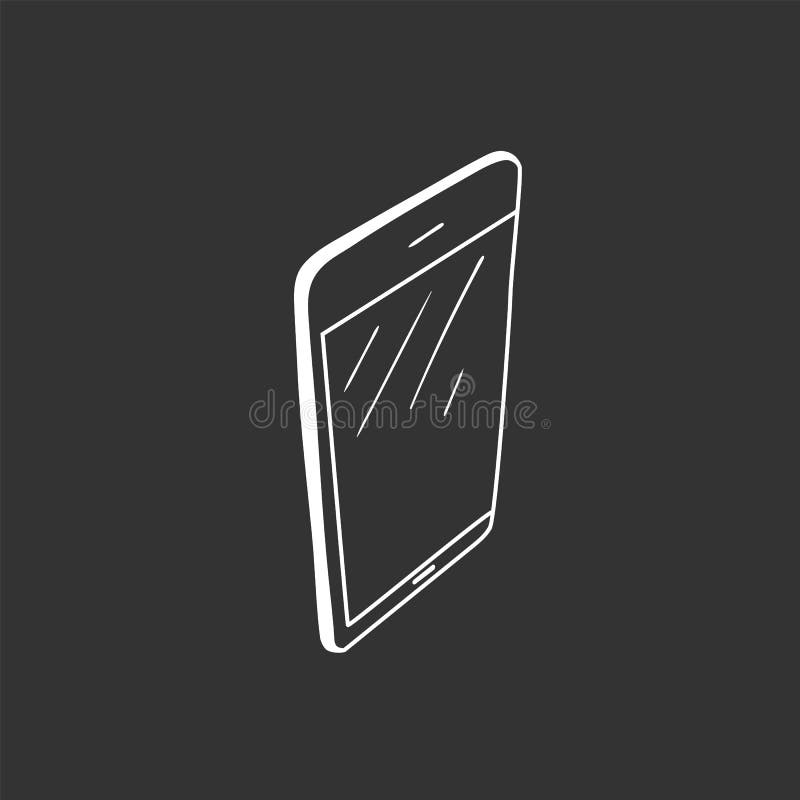 Hand Drawn Sketch of Mobile Phone, Mockups Stock Vector - Illustration ...