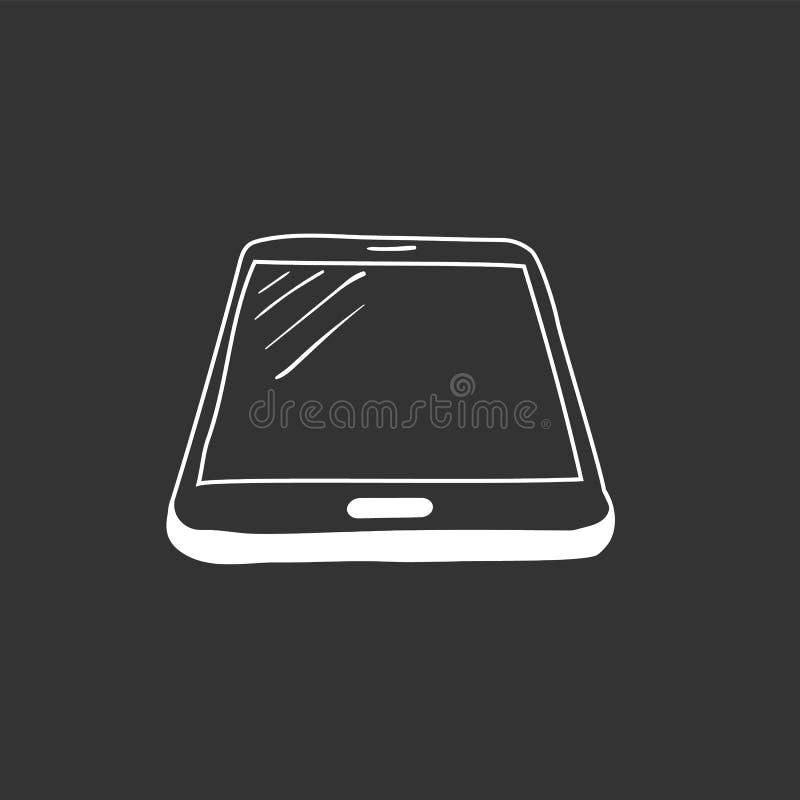 Hand Drawn Sketch of Mobile Phone, Mockups Stock Vector - Illustration ...