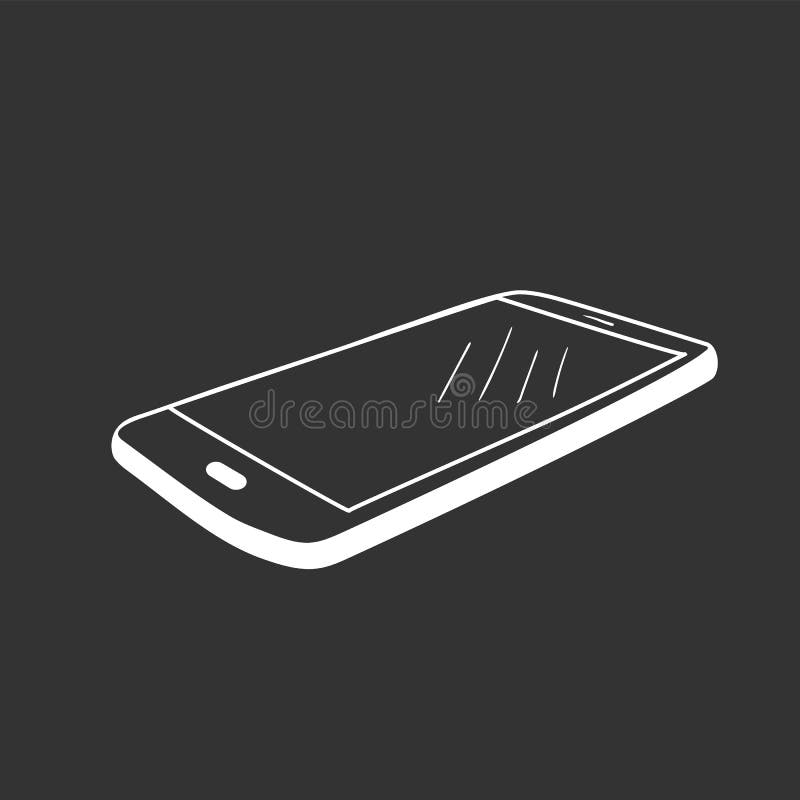 Hand Drawn Sketch of Mobile Phone, Mockups Stock Vector - Illustration ...