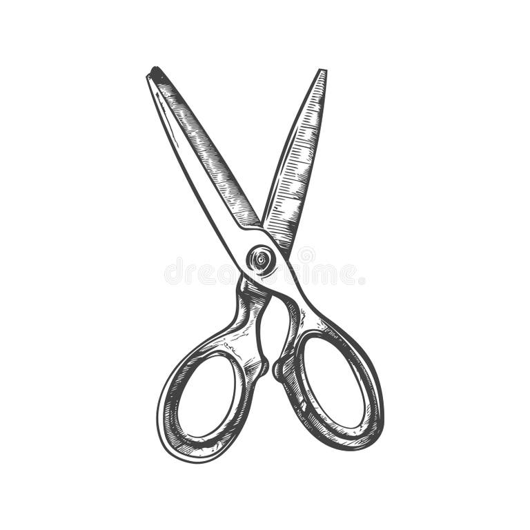 Vintage Hand-Drawn Scissors Illustration, Perfect for Craft Projects ...
