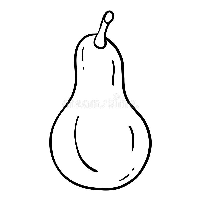 Hand Drawn Sketch Pear in Doodle Style Stock Vector - Illustration of ...