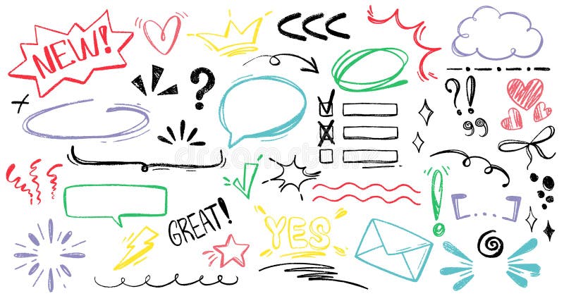 Hand Drawn Sketch Pencil Check Marks, Strokes, Underline, Emphasis and ... Hand Drawn Sketch Pencil Check Marks, Strokes, Underline, Emphasis and ...