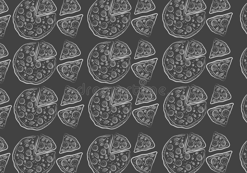 Pizza Pattern. Pizza Background in Doodle Style. Vector Illustration ... Pizza Pattern. Pizza Background in Doodle Style. Vector Illustration ...