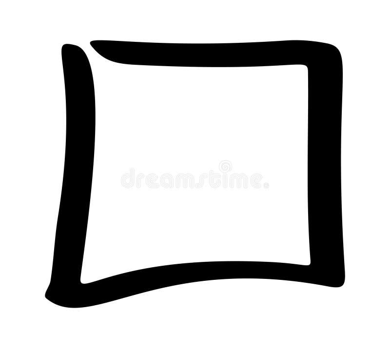 Hand Drawn Sketch Square Frame Stock Illustration - Illustration of ...