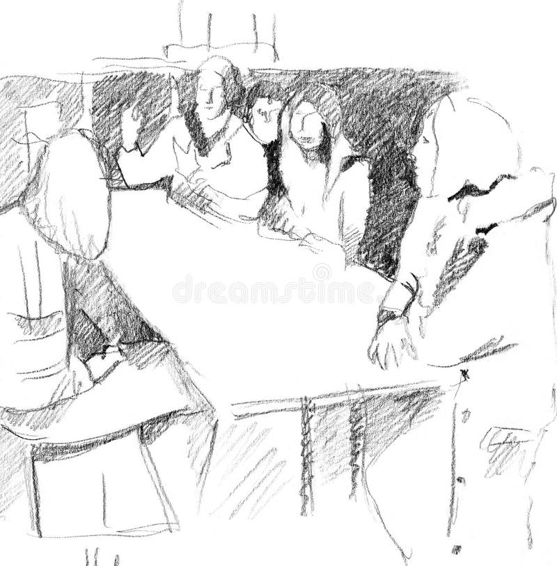 Hand Drawn Sketch of Students Stock Illustration - Illustration of ...