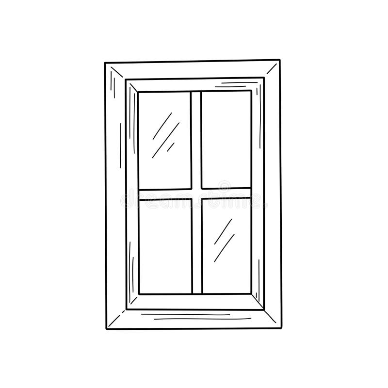 AI-Generated Window Sketch stock illustration. Illustration of glass ...