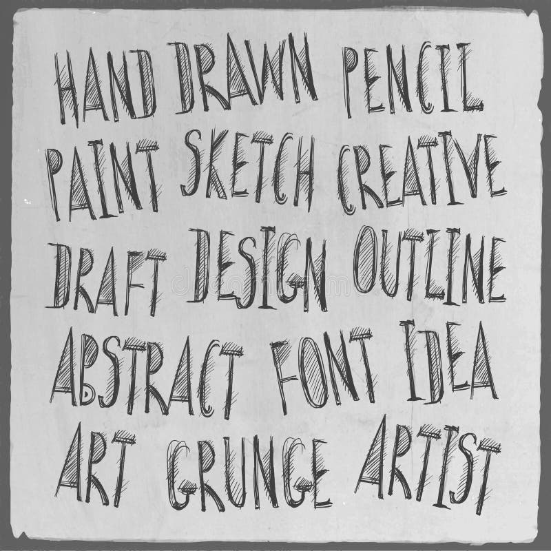 Hand Drawn Sketch Words. Vector Illustration. Stock Vector ...