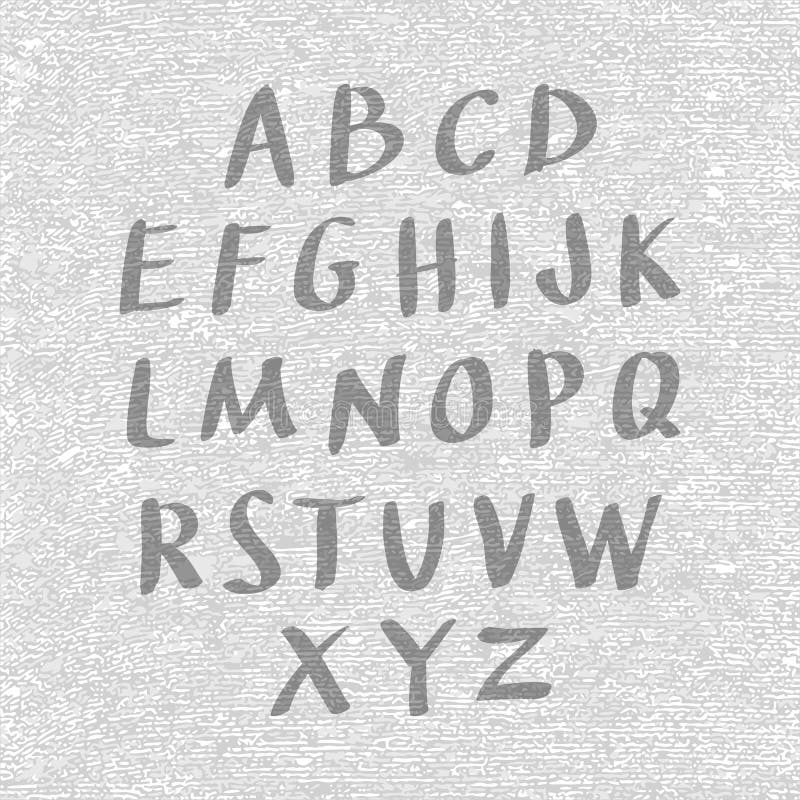 Hand Drawn and Sketched Font, Vector Sketch Style Alphabet. Stock ...