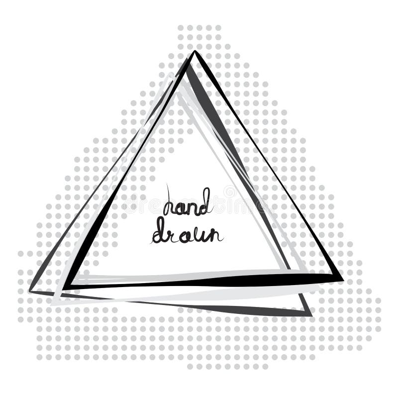 Hand Drawn Sketched Triangle Stock Vector - Illustration of icon ...