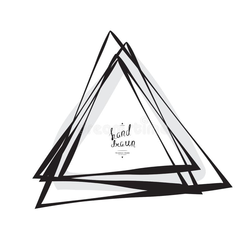 Hand Drawn Sketched Triangle Stock Vector - Illustration of pattern ...