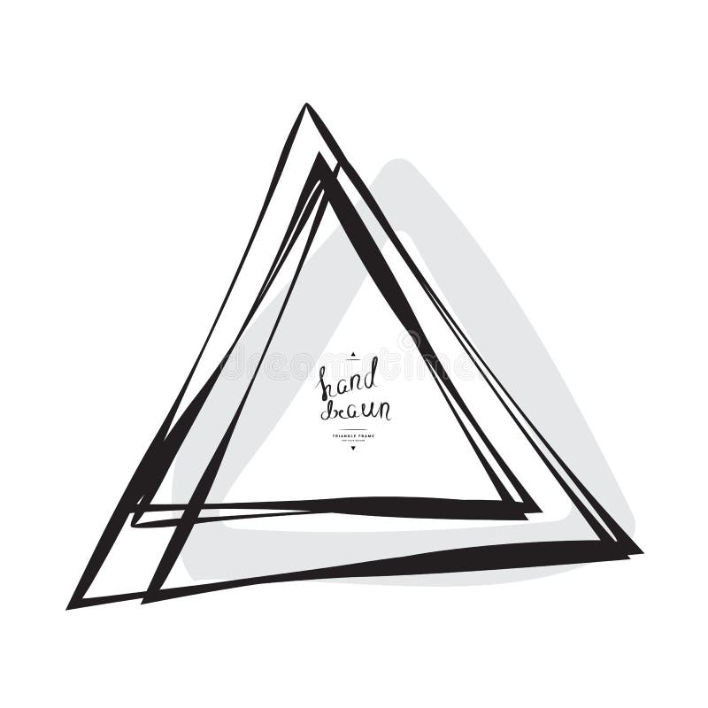 Hand Drawn Sketched Triangle Stock Vector - Illustration of abstract ...