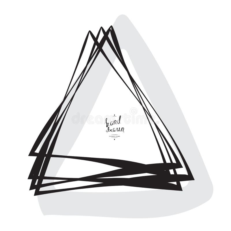 Hand Drawn Sketched Triangle Stock Vector - Illustration of pyramid ...