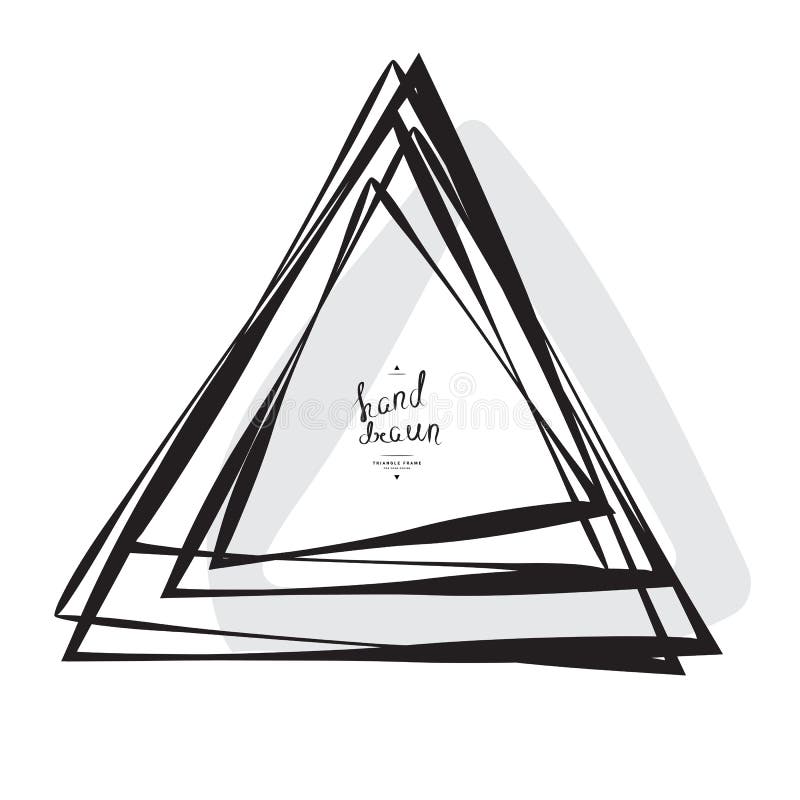 Hand Drawn Sketched Triangle Stock Vector - Illustration of decor ...