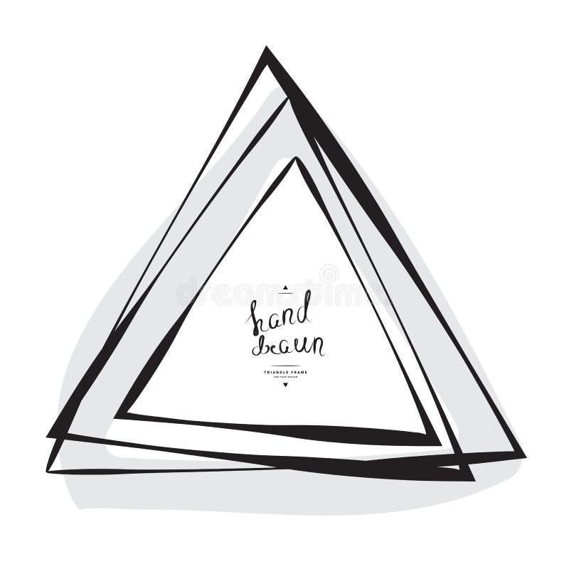 Hand Drawn Sketched Triangle Stock Vector - Illustration of doodle ...