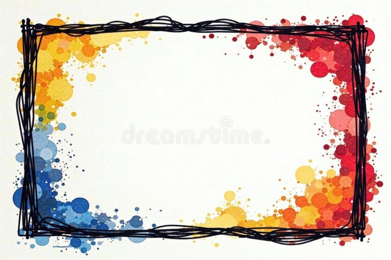 Hand Drawn Sketchy Frame Borders, Uneven Lines, Textured, Grunge, Grey ...