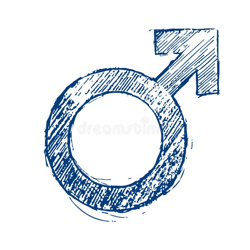 Hand Drawn Sketchy Male Gender Symbol Doodle Stock Illustrations – 9 ...