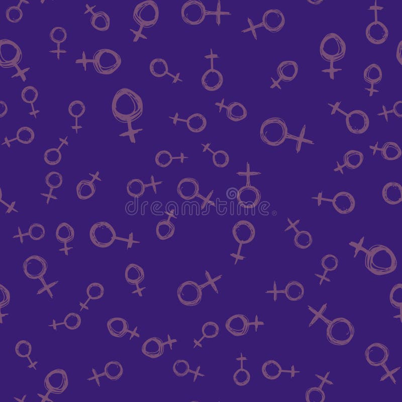 Hand Drawn Sketchyseamless Pattern with Venus Mirrors Stock ...