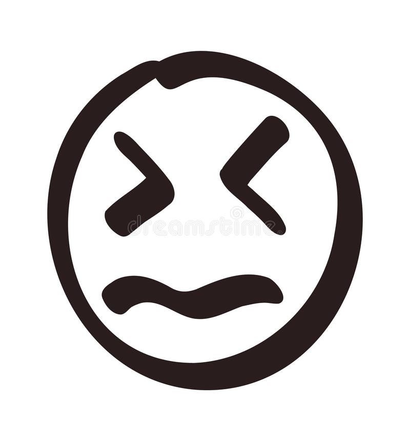 Hand Drawn Smile. Doodle Emotion Face Stock Vector - Illustration of ...