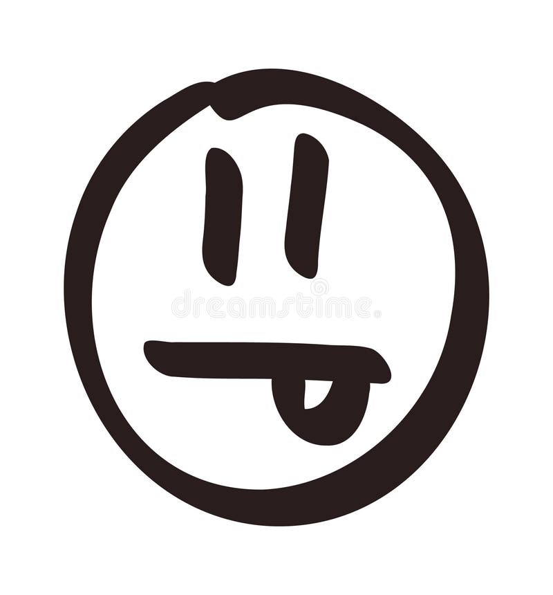 Hand Drawn Smile. Doodle Emotion Face Stock Vector - Illustration of ...
