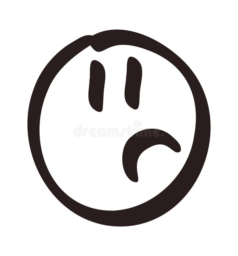 Hand Drawn Smile. Doodle Emotion Face Stock Vector - Illustration of ...