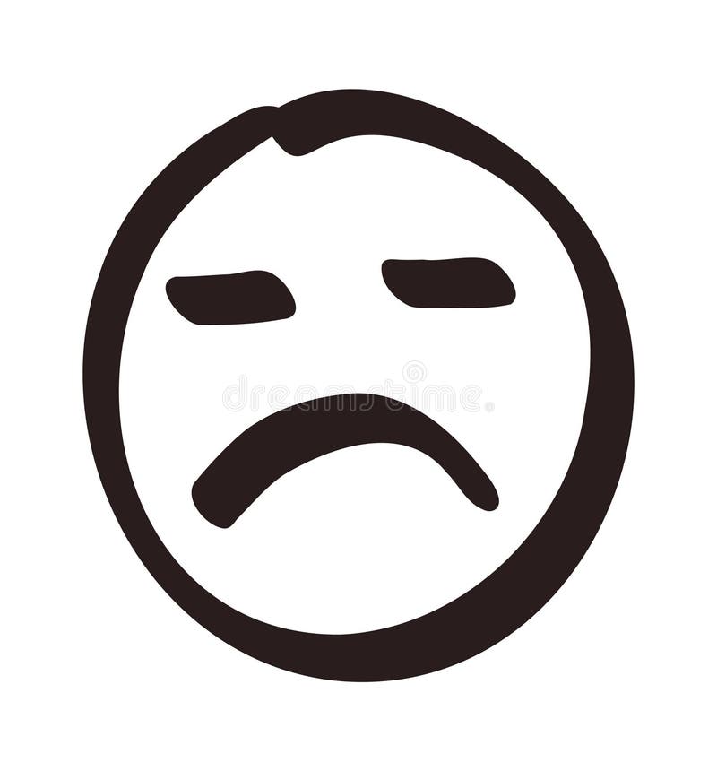 Hand Drawn Smile. Doodle Emotion Face Stock Vector - Illustration of ...