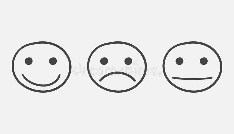 Hand drawn smiley icon. stock vector. Illustration of cute - 87205926