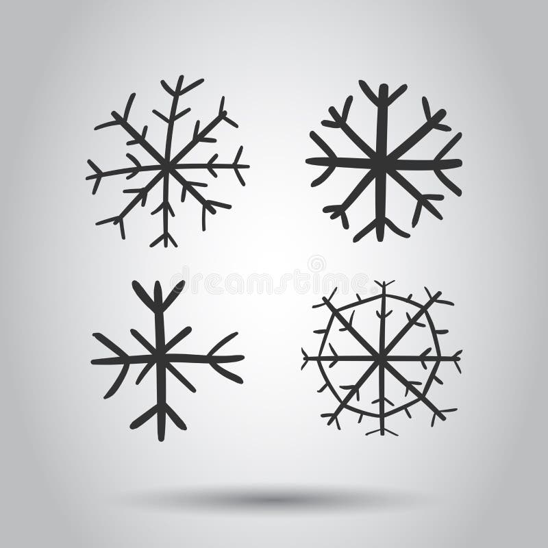 Hand Drawn Snowflake Vector Icon. Snow Flake Sketch Doodle Illustration ... Hand Drawn Snowflake Vector Icon. Snow Flake Sketch Doodle Illustration ...