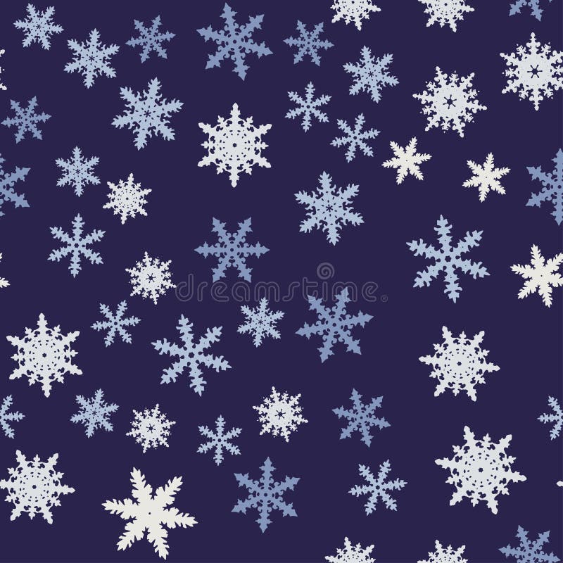 Hand Drawn Snowflakes Seamless Pattern for Wallpaper, Wrapping, Textile ...