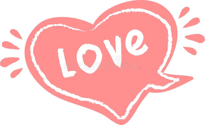 Hand Drawn Speech Bubble with Love Lettering Stock Vector ...
