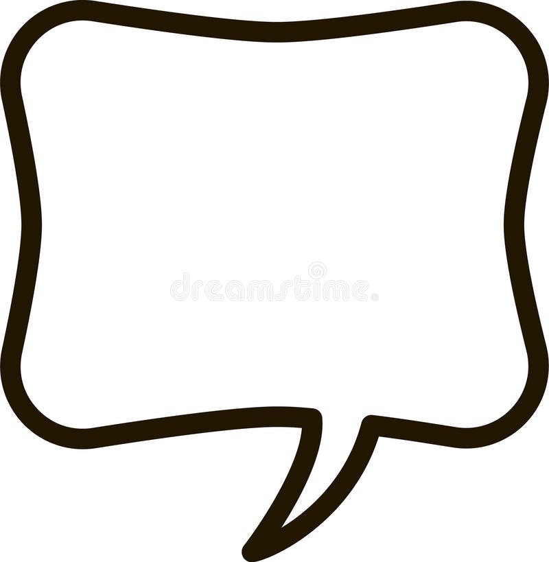 Hand Drawn Speech Bubble with Rounded Corners and a Pointed Tail Provides a Simple yet Effective ...