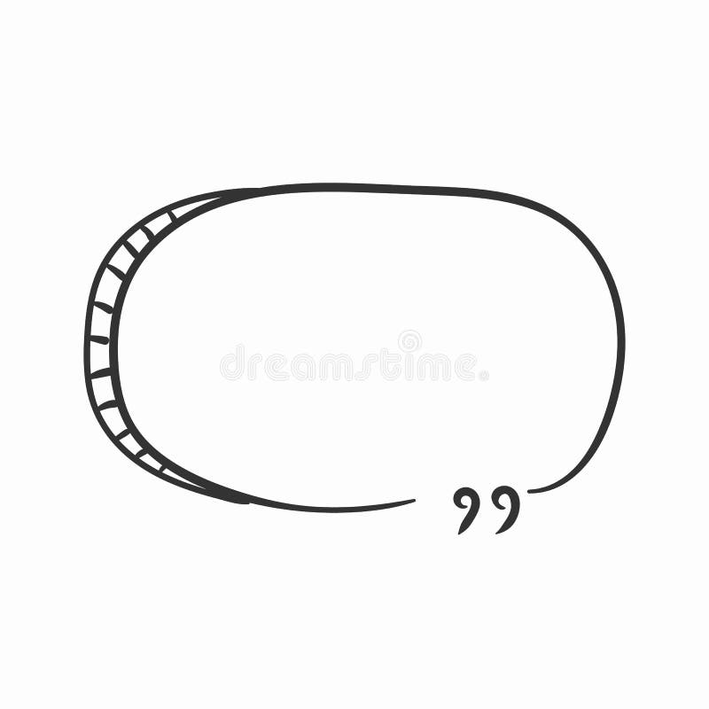 Hand Drawn Speech Bubble Scribble, Quote Doodle Stock Vector ...
