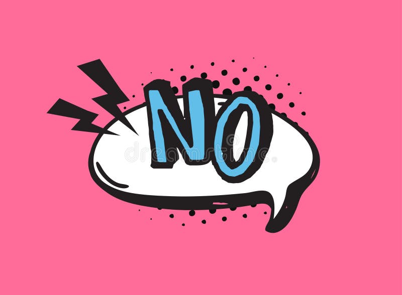 Hand Drawn Speech Bubble with Text on Pink Background and Halftone ...