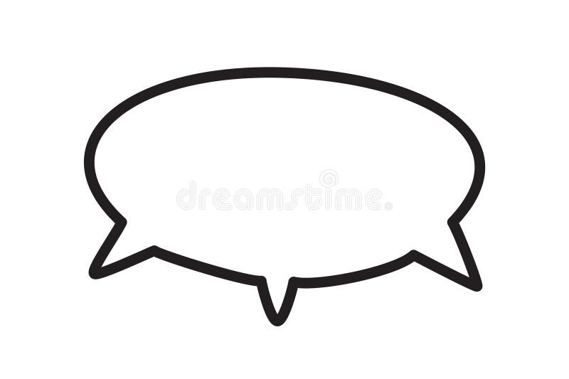 Hand Drawn Speech Bubble Isolated on White Background Stock Vector ...