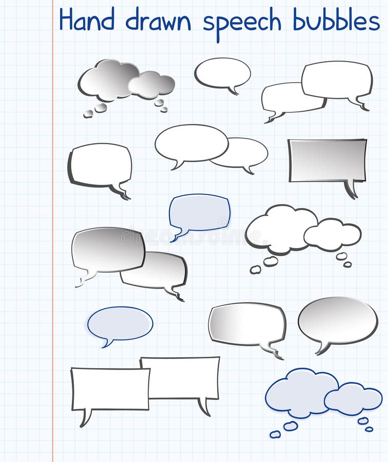 Bubbles for Speech. Seamless Doodle Background Stock Vector ...