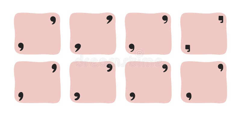 Doodle Color Shapes, Pink Frames for Social Media with Punctuation ...