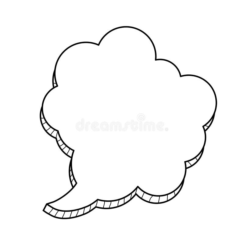 Hand Drawn Speech Bubbles Isolated on White Icon Stock Vector ... Hand Drawn Speech Bubbles Isolated on White Icon Stock Vector ...