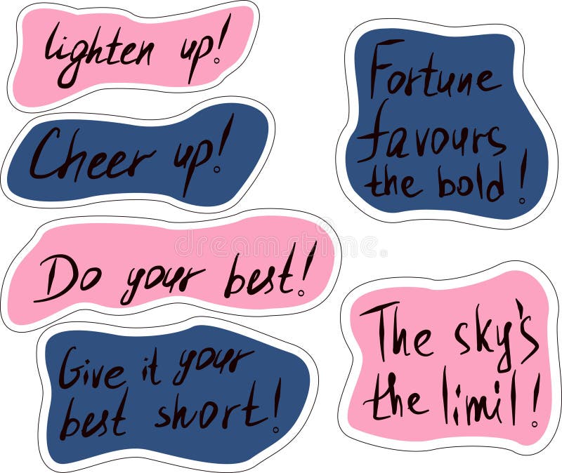 Hand-drawn Speech Stickers, Phrases. Speech Stickers with Phrases, Hand ...