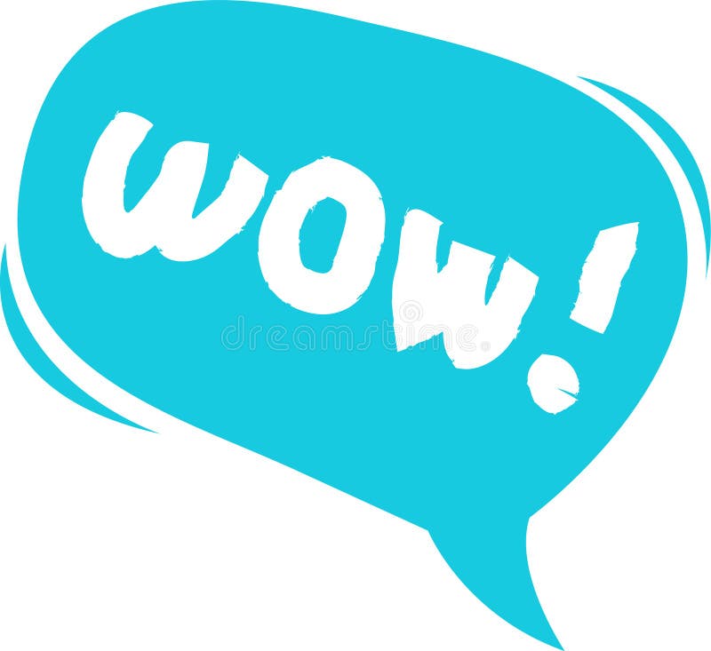 Hand Drawn Speech Wow Bubble Stock Vector - Illustration of word ...