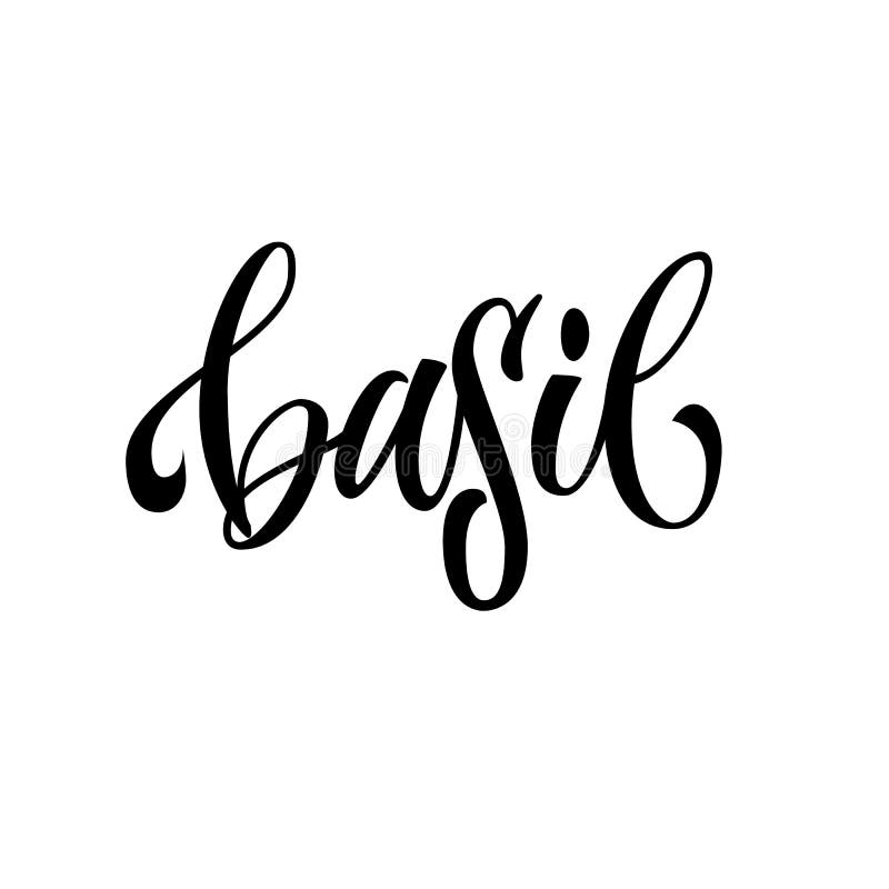 Lettering Basil Stock Illustrations – 728 Lettering Basil Stock ...
