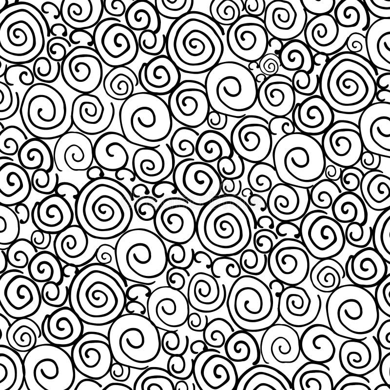 Hand drawn spiral pattern. stock illustration. Illustration of circle ...
