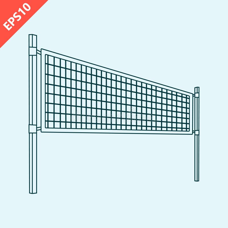 Hand Drawn Sports Net Design Vector Flat Isolated Illustration Stock ...