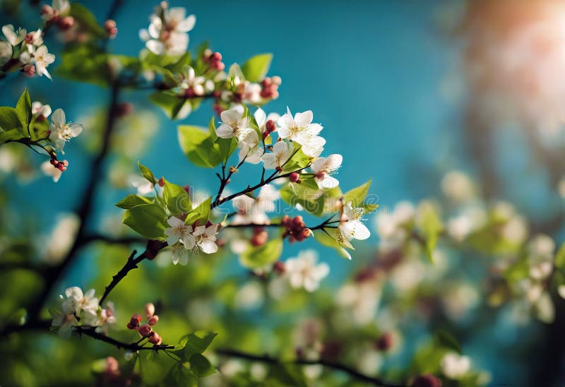 Hand Drawn Spring Leaves Background Stock Illustration Stock ...