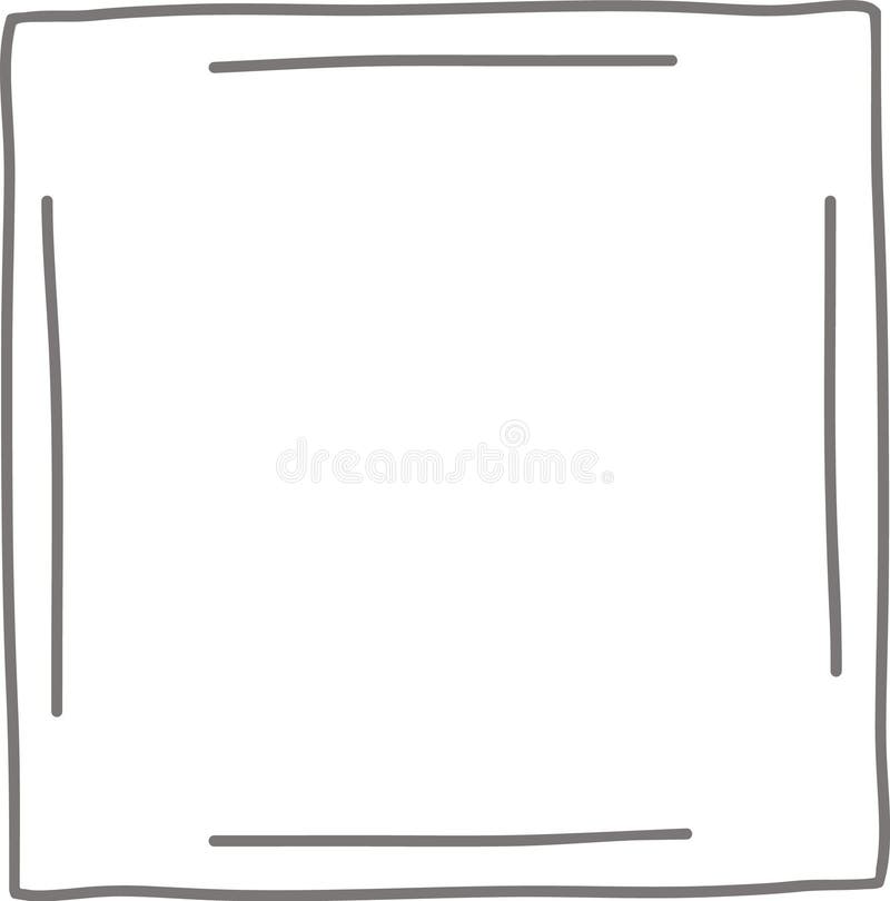 Hand Drawn Square Frame stock vector. Illustration of vector - 356041236