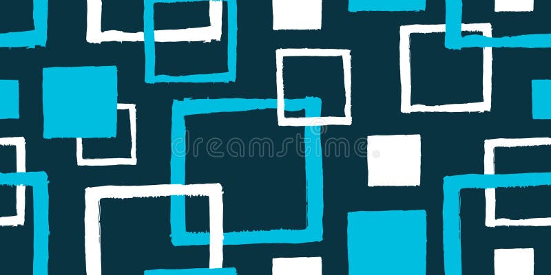 Hand Drawn Square Shape Seamless Pattern for Textile, Fabric and ...