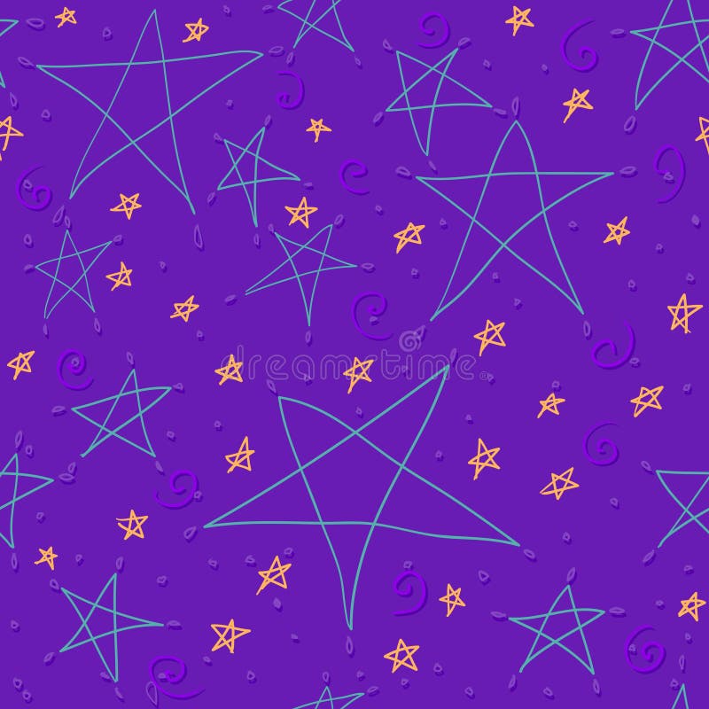 Hand drawn star background stock vector. Illustration of orange - 10125545