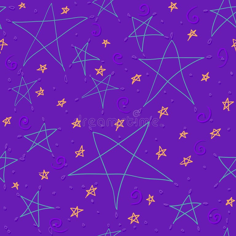 Hand drawn star background stock vector. Illustration of orange - 10125545